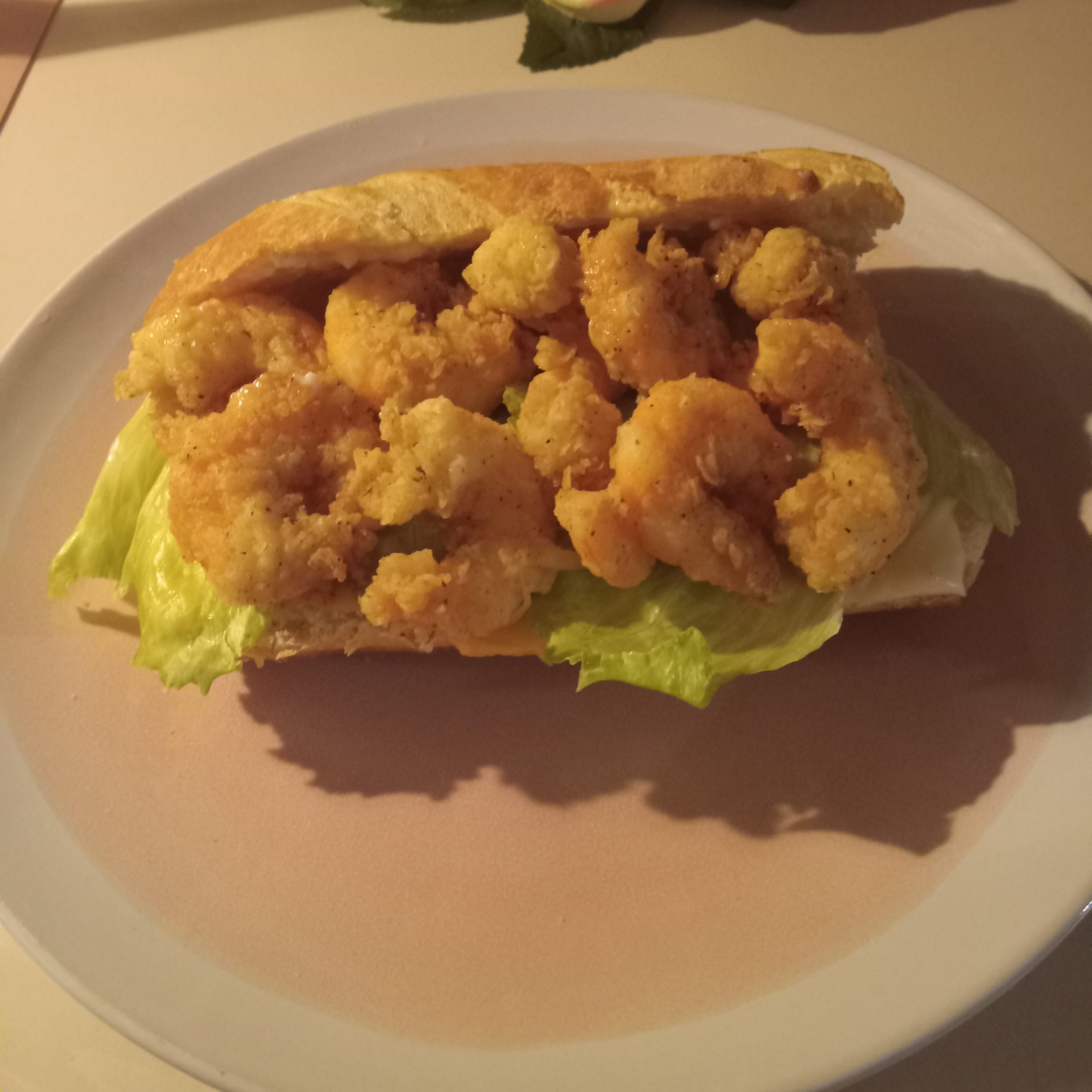 Ultimate Southern Shrimp Sub Sandwich with Spicy Garlic Mayo